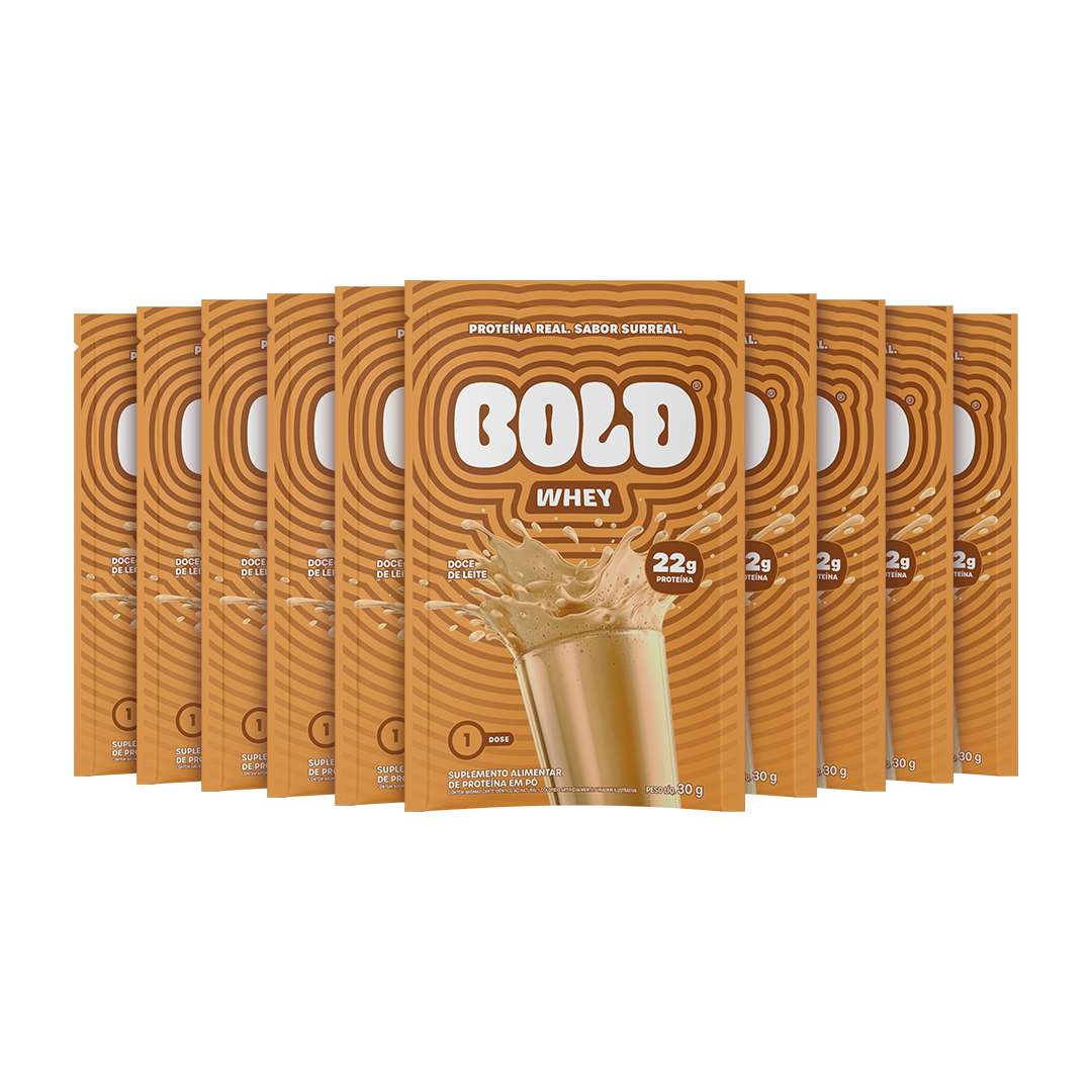 BOLD WHEY Doce de Leite 10 unidades de 30g: whey protein | BOLD Snacks