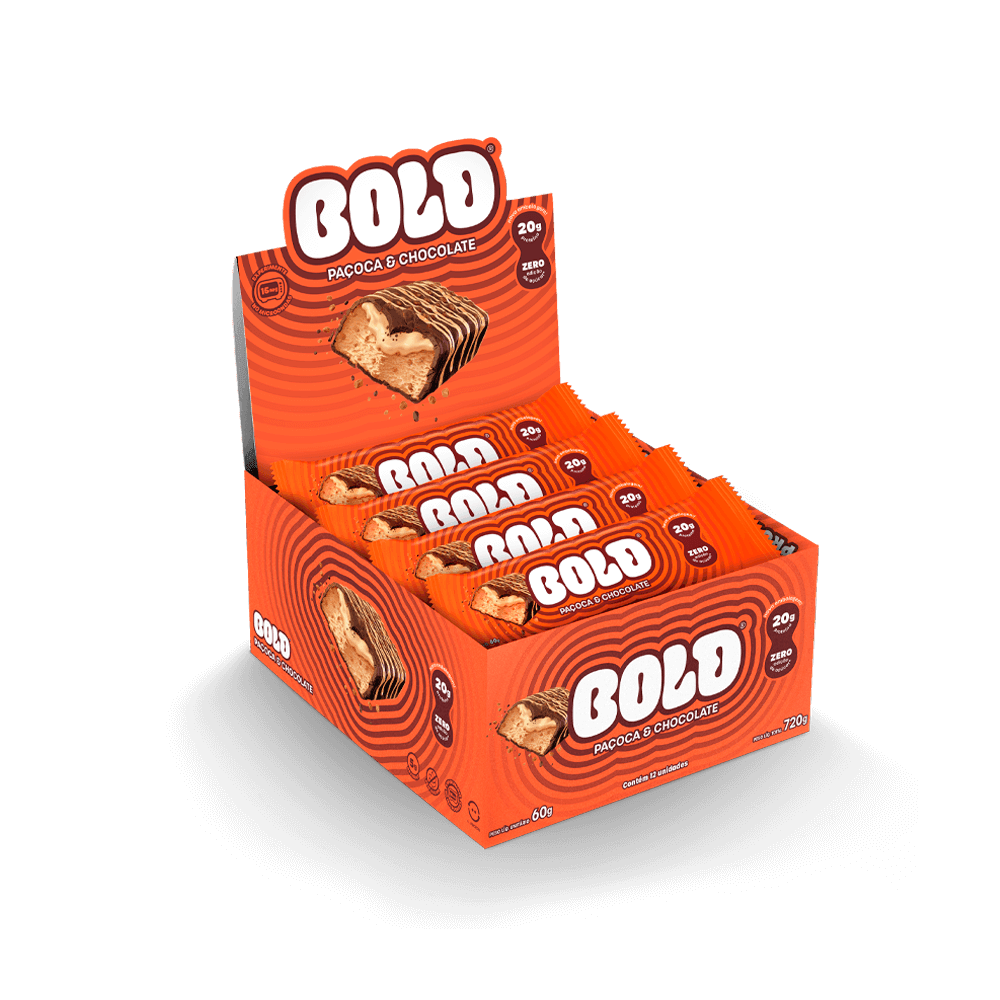 BOLD Paçoca e Chocolate: barra de proteína | BOLD Snacks