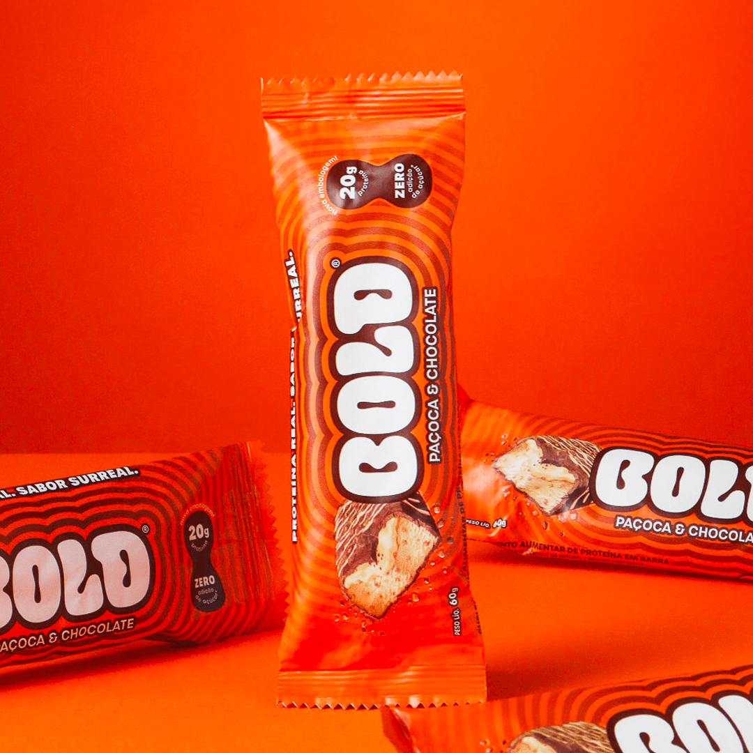 BOLD Paçoca e Chocolate: barra de proteína | BOLD Snacks