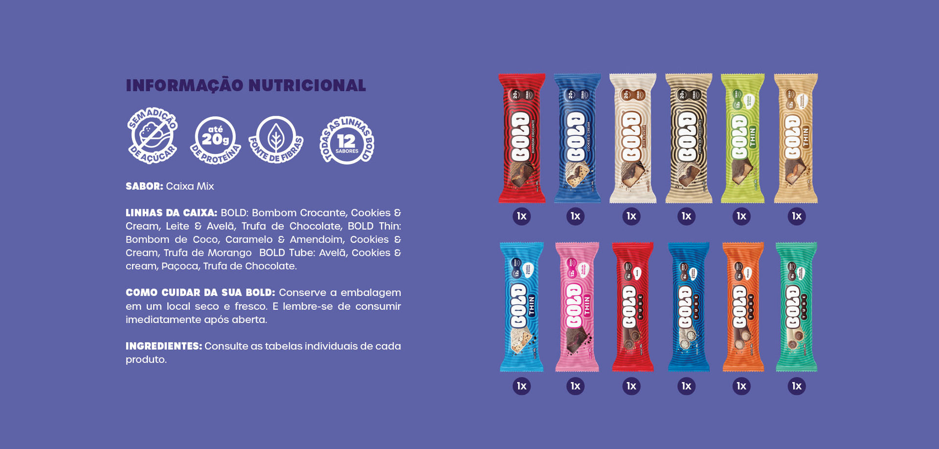 BOLD CAIXA MIX (12 unid.) – BOLD Snacks